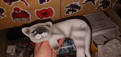 Глининная фигурка статуэтка кошки. Декор