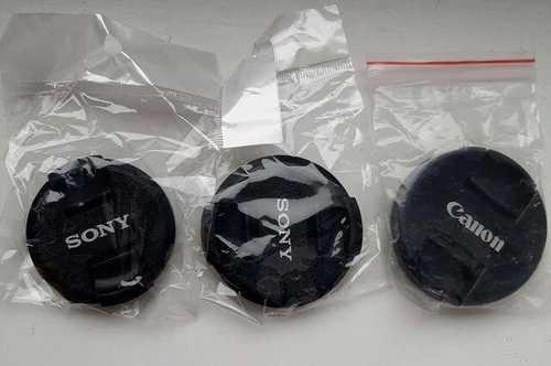 Крышки объектива 49mm, 55mm Sony и 58mm Canon