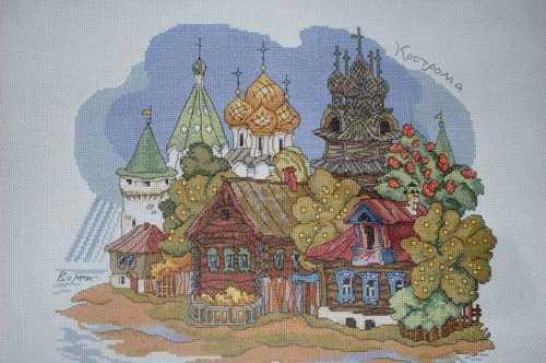 Вышитая картина - Кострома