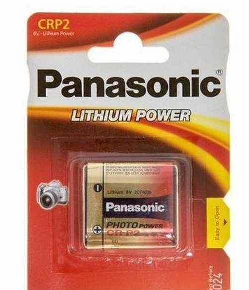 Батарейка литиевая Panasonic CR-P2 (CR-P2S, DL223A