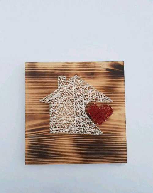 Панно, картина в стиле string art