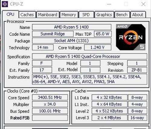 Процессор R5 1400 + Мат.плата MSI B350 Pro VHD