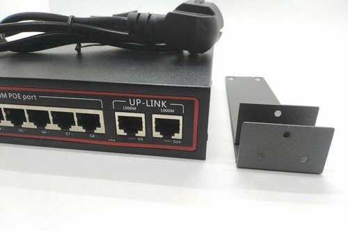 PoE-инжектор Gigabit Ethernet на 8 портов. 19"