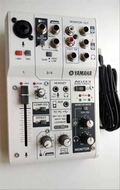 Yamaha AG03 (Аудиокарта+Микшер+Эквалайзер+Компр.)