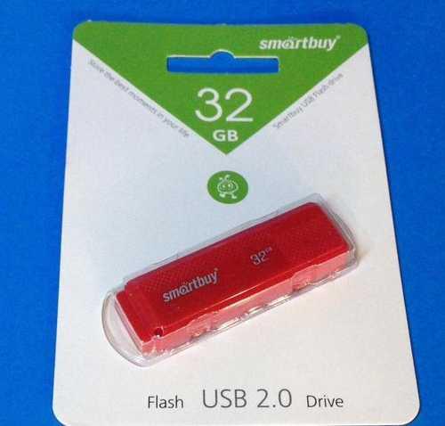 Флешка USB 32 Гб SmartBuy Dock красная