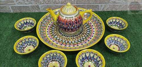 Набор узбекской посуды Сервиз "Желтый"