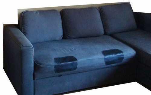 Усиленный угловой диван-кровать с козеткой