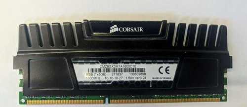 Модуль памяти corsair Vengeance 8 Гб DDR3