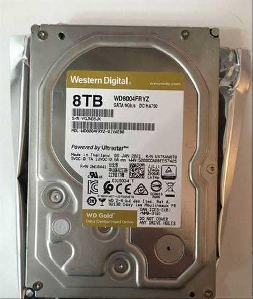 Жесткий диск WD Gold 8TB (WD8004fryz)