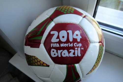 Мяч футбольный кожаный 2014 fifa world cup brazil