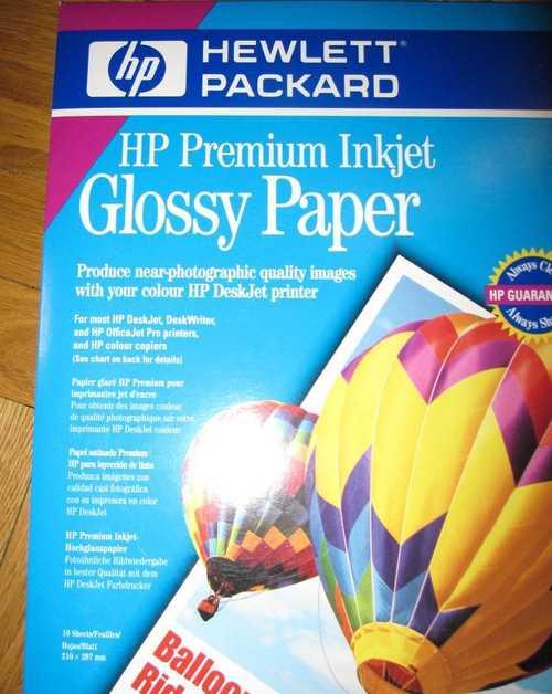 Бумага hp premium inkjet glossy paper 210*297 mm