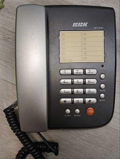 Проводной телефон BBK BKT-70 RU Серо-Чёрный