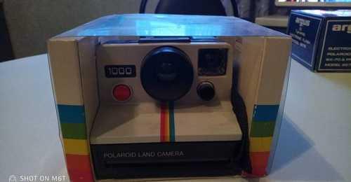 Polaroid Land Camera 1000 + вспышка Argus