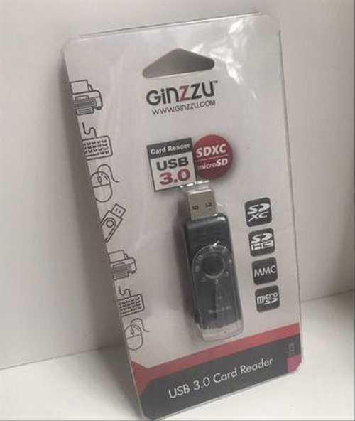 Картридер usb 3.0 Ginzzu GR-322B