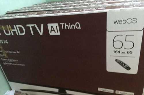 Телевизор LG 65UN74006LA черный