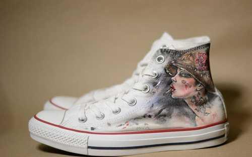 Кеды Converse с авторским рисунком. Оригинал