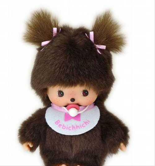 Мягкая игрушка Monchhichi Бэбичичи 15 см девочка в розовом слюнявчике (235550)