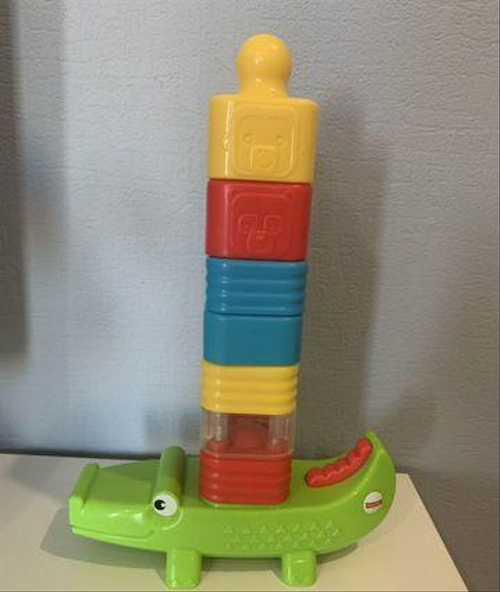 Пирамидка fisher price крокодильчик и гитара жираф