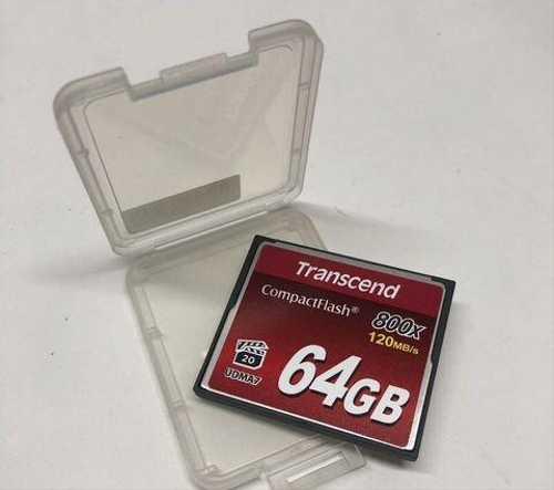 CompactFlash 64Gb Transcend 800X