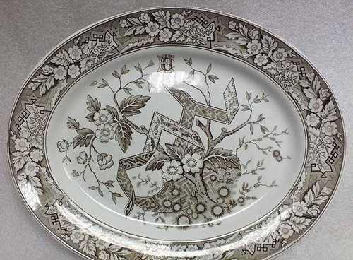 Овальное блюдо с рисунком "Wedgewood Beatrice"