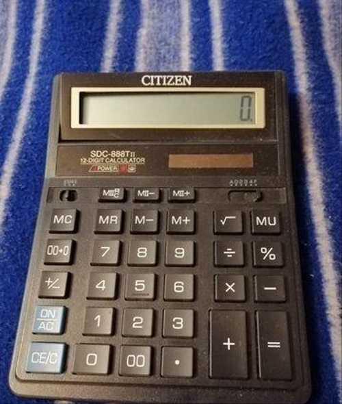 Бухгалтерский калькулятор citizen SDC-888TII