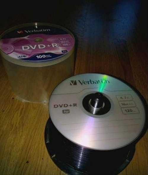 Оптический диск DVD+R verbatim 4.7гб 16x, 50шт