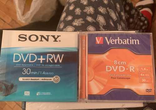 Диск Sony DVD+RW Sony 8-см, 30мин и verbatim