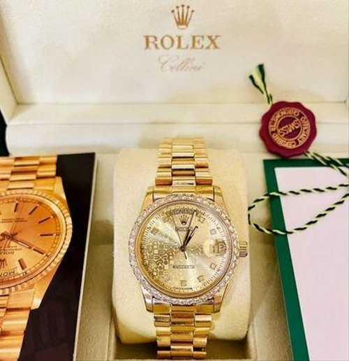 Часы Золотые Rolex Day&Date 36 mm Ролекс Женские