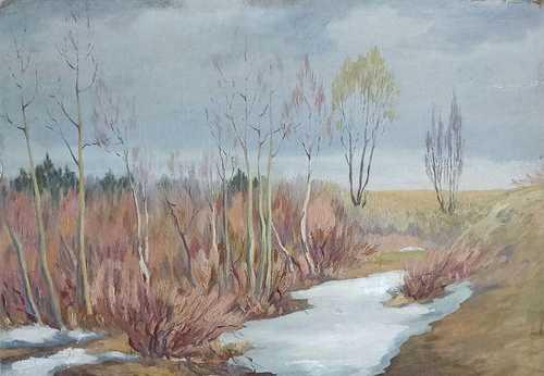 "Весна" масло Кранц В.П. 1950-е годы