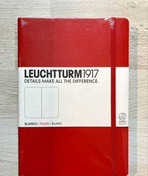 Блокнот Leuchtturm 1917 plain красный