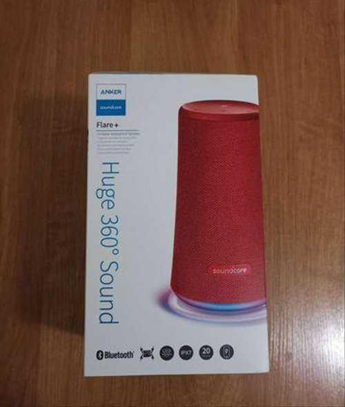 Bluetooth колонка Soundcore Flare+, красная