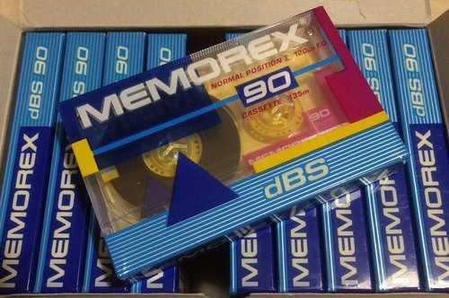 Аудиокассеты Memorex dBS 90 новые блок 10 штук