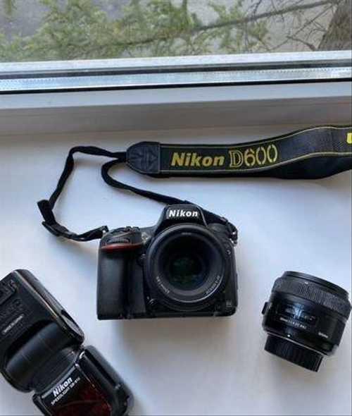 Зеркальный фотоаппарат nikon d600 с объективами и