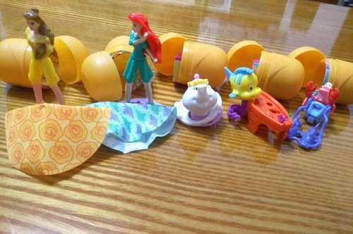 Киндеры игрушки принцессы Диснея Барби бегемотики