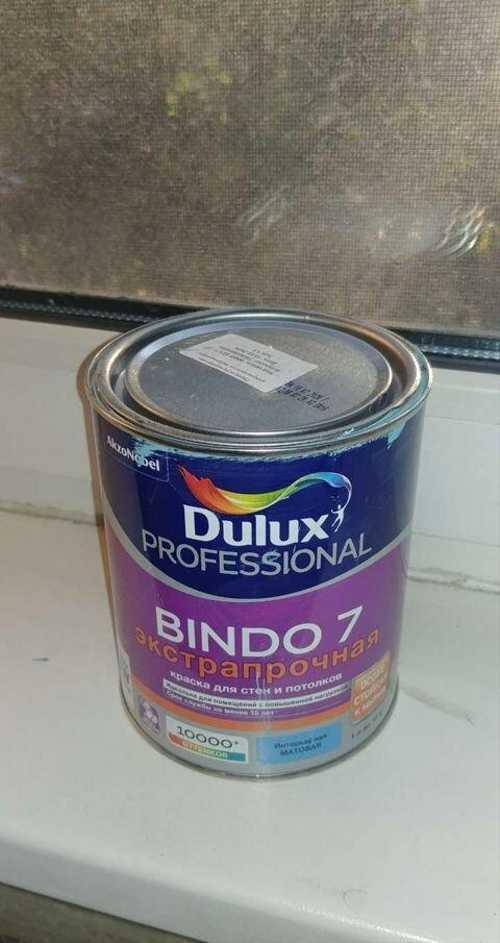 Краска Dulux Bindo 7, матовая, 1 л, заколерованная
