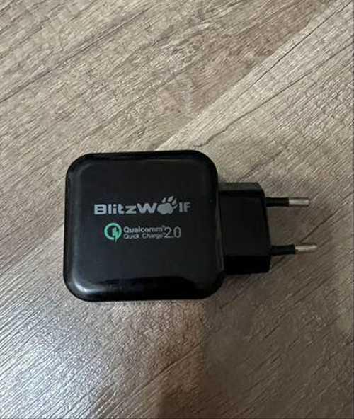 Зарядка BlitzWolf QC2.0, провода type-c, micro usb