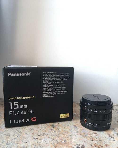Объектив Panasonic Lumix summilux 15 мм