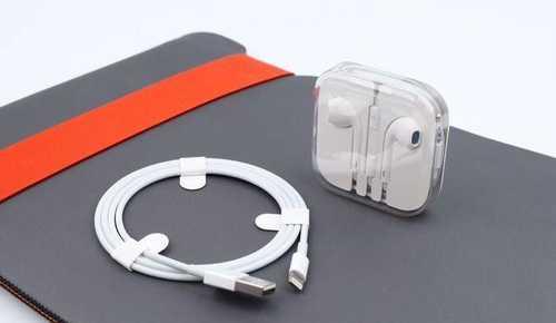 Наушники Apple EarPods 3.5мм, кабель Lighting USB