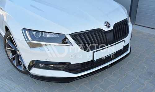 Сплиттер переднего бампера на Skoda Superb 3 вар.2