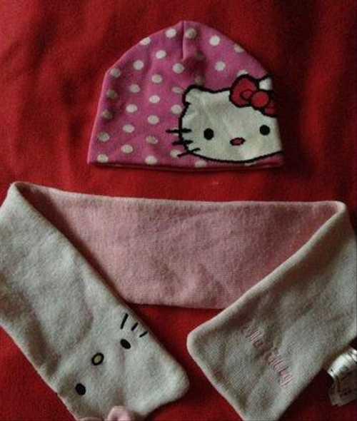 Шапка+шарф HM Hello Kitty