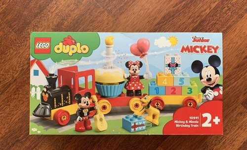Новый Lego duplo Праздничный поезд Микки и Минни