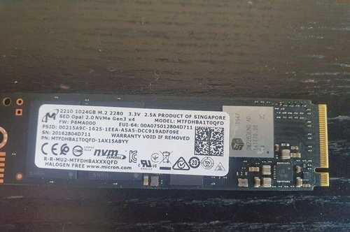 Накопитель SSD 1Tb Micron 2210 (mtfdhba1T0QFD)