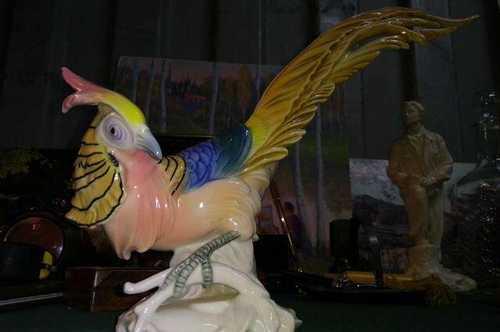 Старинная фарфоровая статуэтка фазан Германия