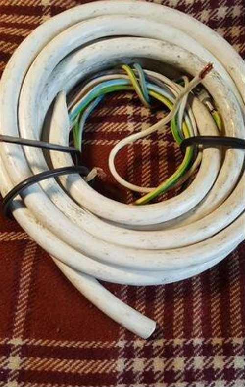 Провод (кабель) пвс 5 х 10 кв.мм белый