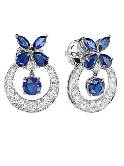Graff Classic Butterfly Sapphire Earrings