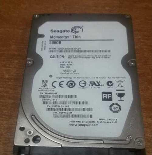 Жесткий диск для ноутбука Seagate 500Гб ST500LT012