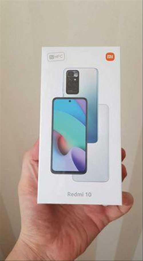 Redmi 10, 4/64. Новый, запечатан, чек