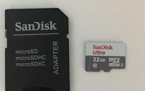 Карта памяти sandisk ultra 32 гб