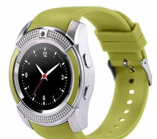 Умные часы-телефон Smart Watch V8 зелёные