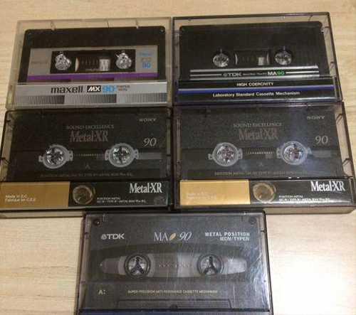 Аудиокассеты Maxell, TDK, Sony Metal тип 4